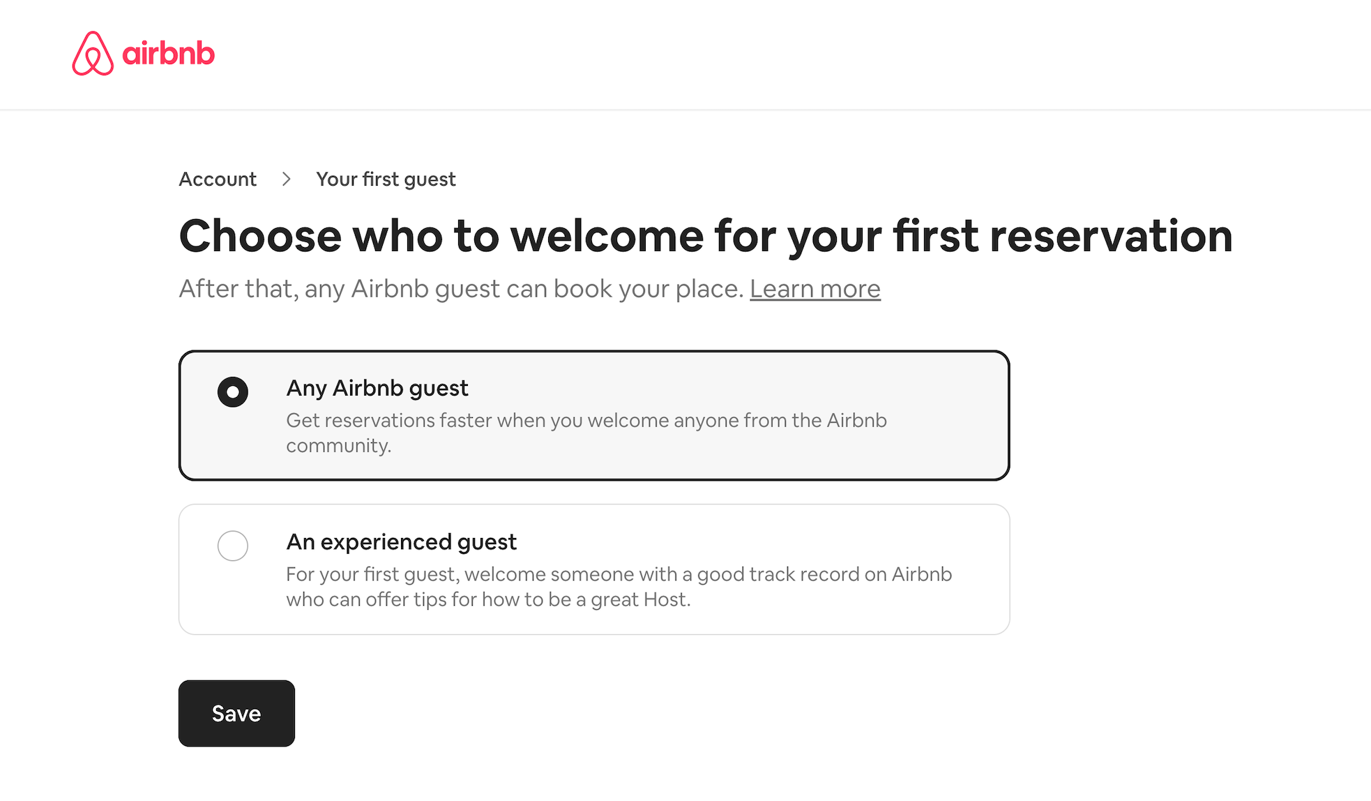 How To Turn Off Experienced Guests Option 